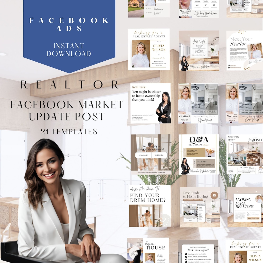 Real Estate Facebook Ad Real Estate Marketing Realtor Marketing Canva ...