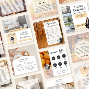 October Social Media Posts With Captions Fall Real Estate Agent Social ...