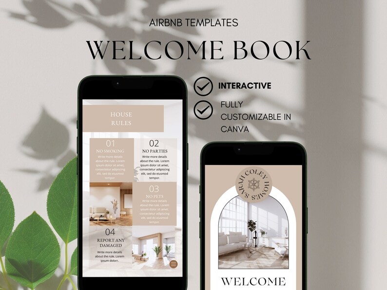 Modern Digital Welcome Book Airbnb Canva Digital Welcome Guide Template ...