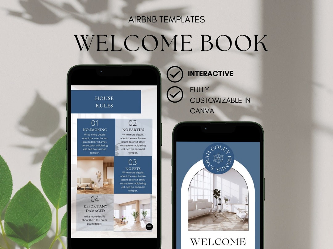 Airbnb Welcome Book Template: Interactive Canva Guide (digital Download ...