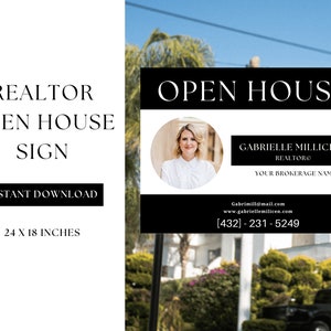 Real Estate Open House Directional Sign Yard Sign Open House Sign ...