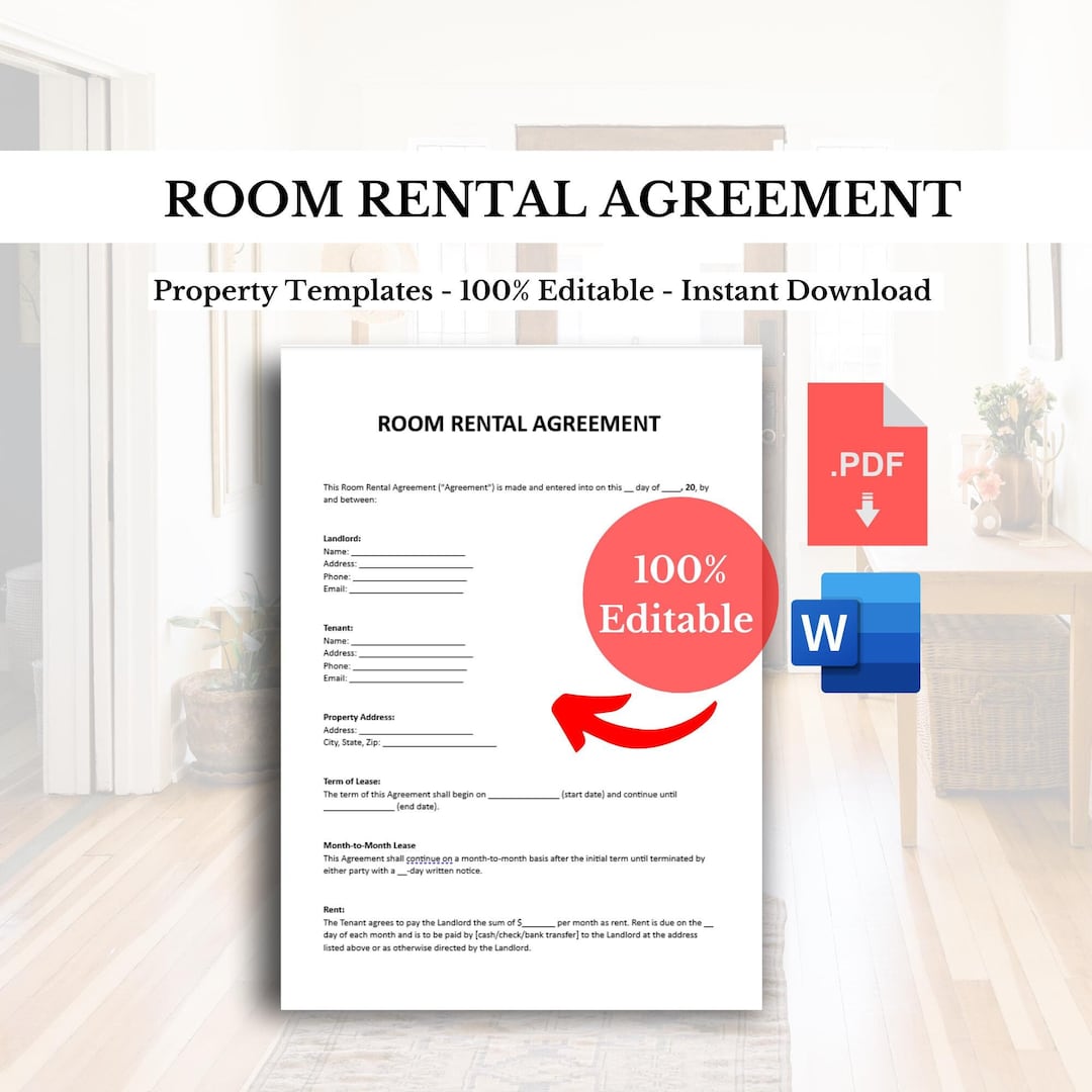 Basic Rental Agreement Template Printable Landlord Form Editable Lease ...