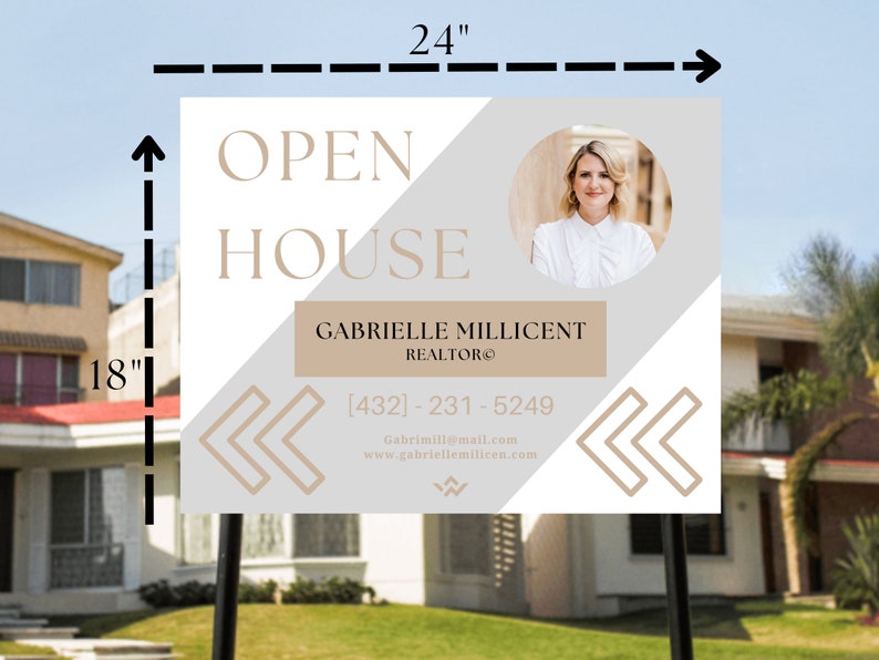Yard Sign Open House Sign Digital Realtor Open House Sign Real Estate ...