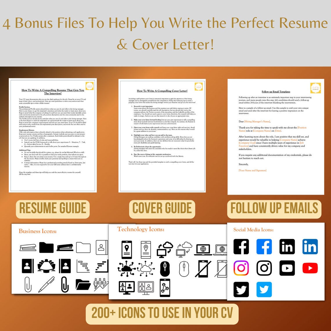 ATS Friendly Resume Template for Microsoft Word Cover Letter - Etsy
