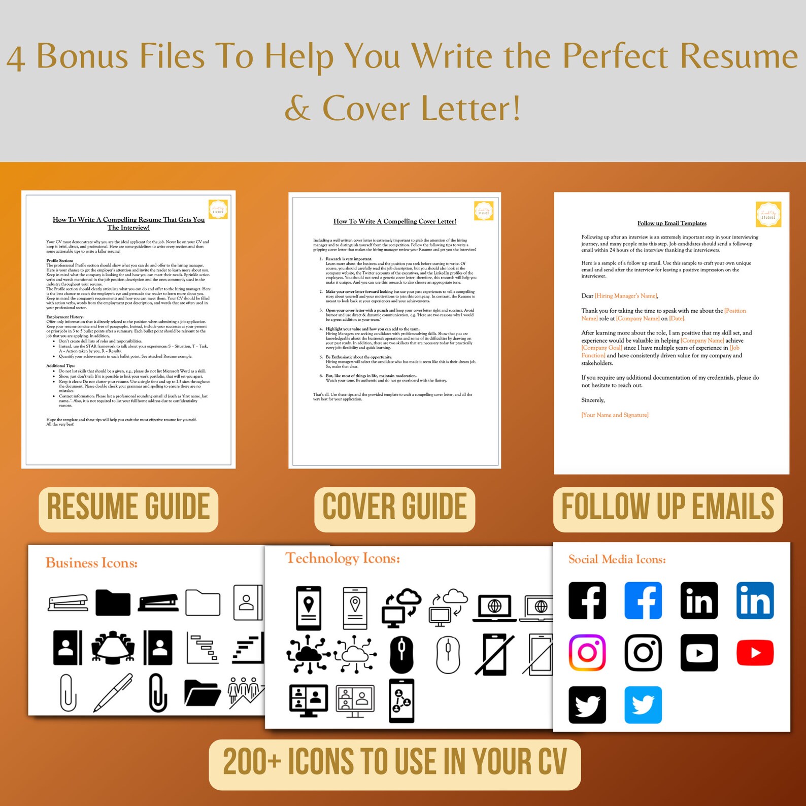 ATS Friendly Resume Template for Microsoft Word | Cover Letter and ...