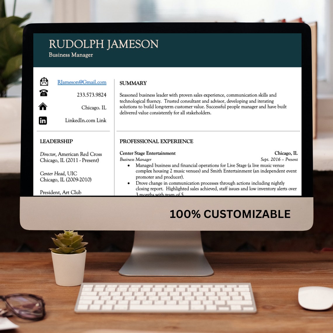 Executive Resume Template for Word CV Template Professional - Etsy