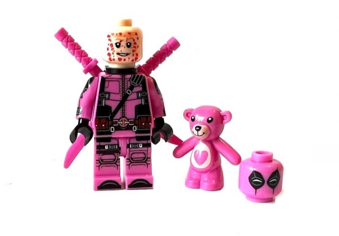 3D Printed Pink Deadpool Minifigure With 2 Heads Custom - Etsy