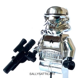 3D Printed Silver Chrome Stormtrooper Minifigure - Etsy
