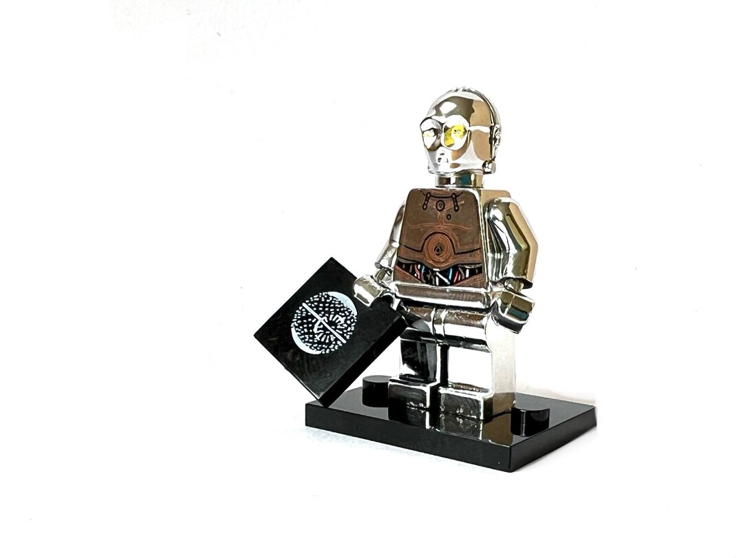 3D Printed Custom Silver Chrome C3PO Protocol Droid Minifigure - Etsy