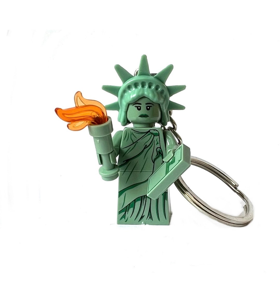 3D Printed Lady Liberty Minifigure Keychain Keyring - Etsy