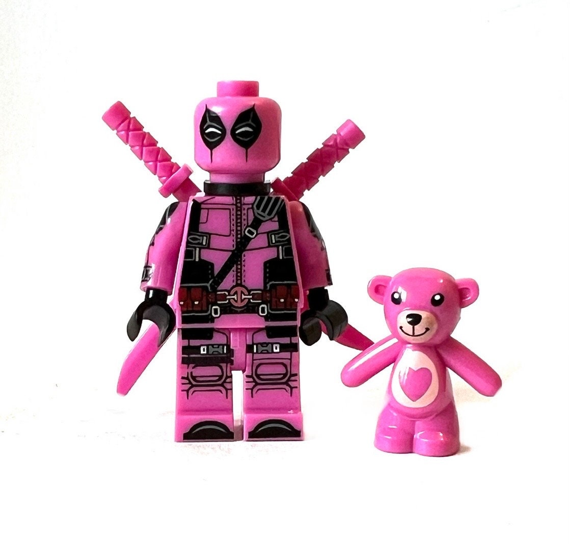 3D Printed Pink Deadpool Minifigure With 2 Heads Custom - Etsy