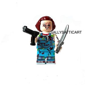 3D Printed Custom Chucky Minifigure Dual Head - Etsy