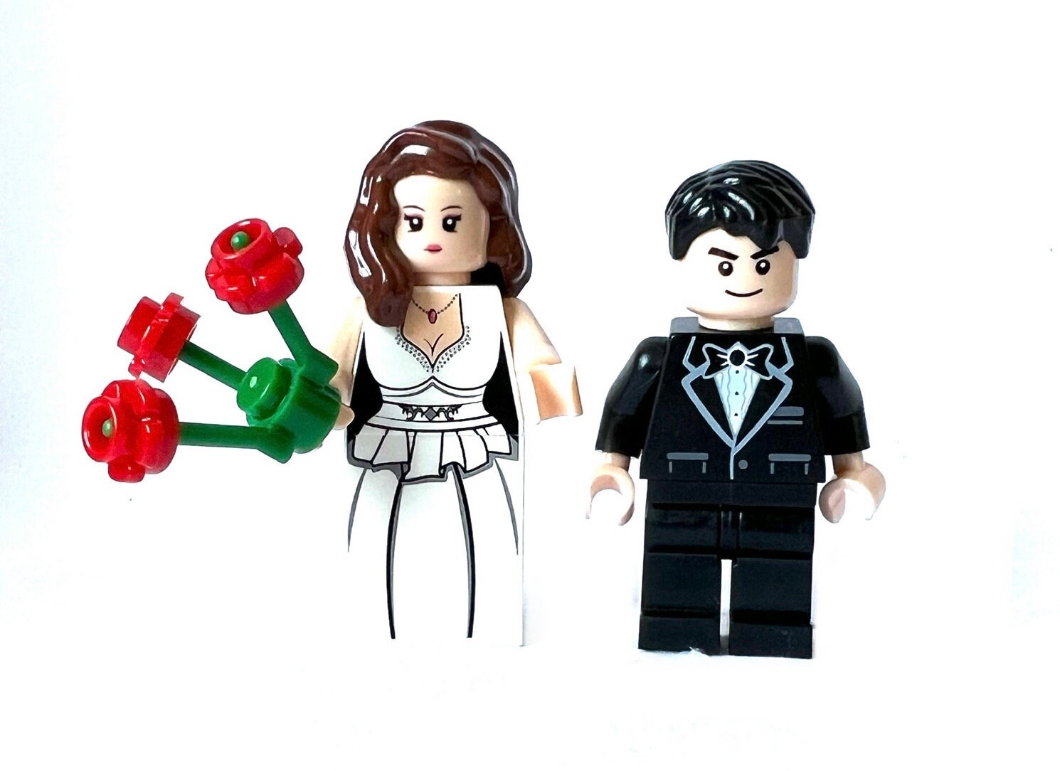 3D Printed Bride and Groom Custom Minifigures Wedding Proposal 2 Sets ...