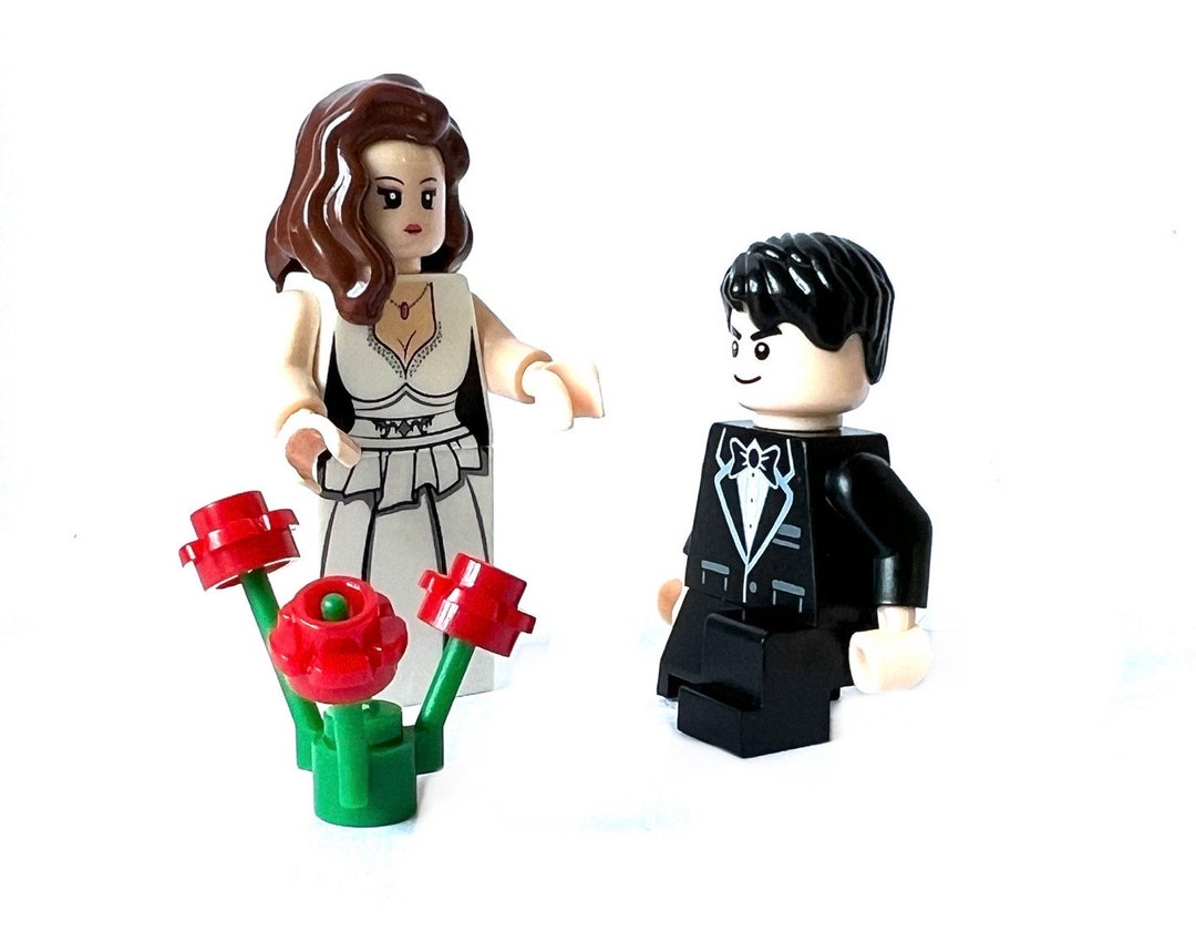 3D Printed Bride and Groom Custom Minifigures Wedding Proposal 2 Sets ...