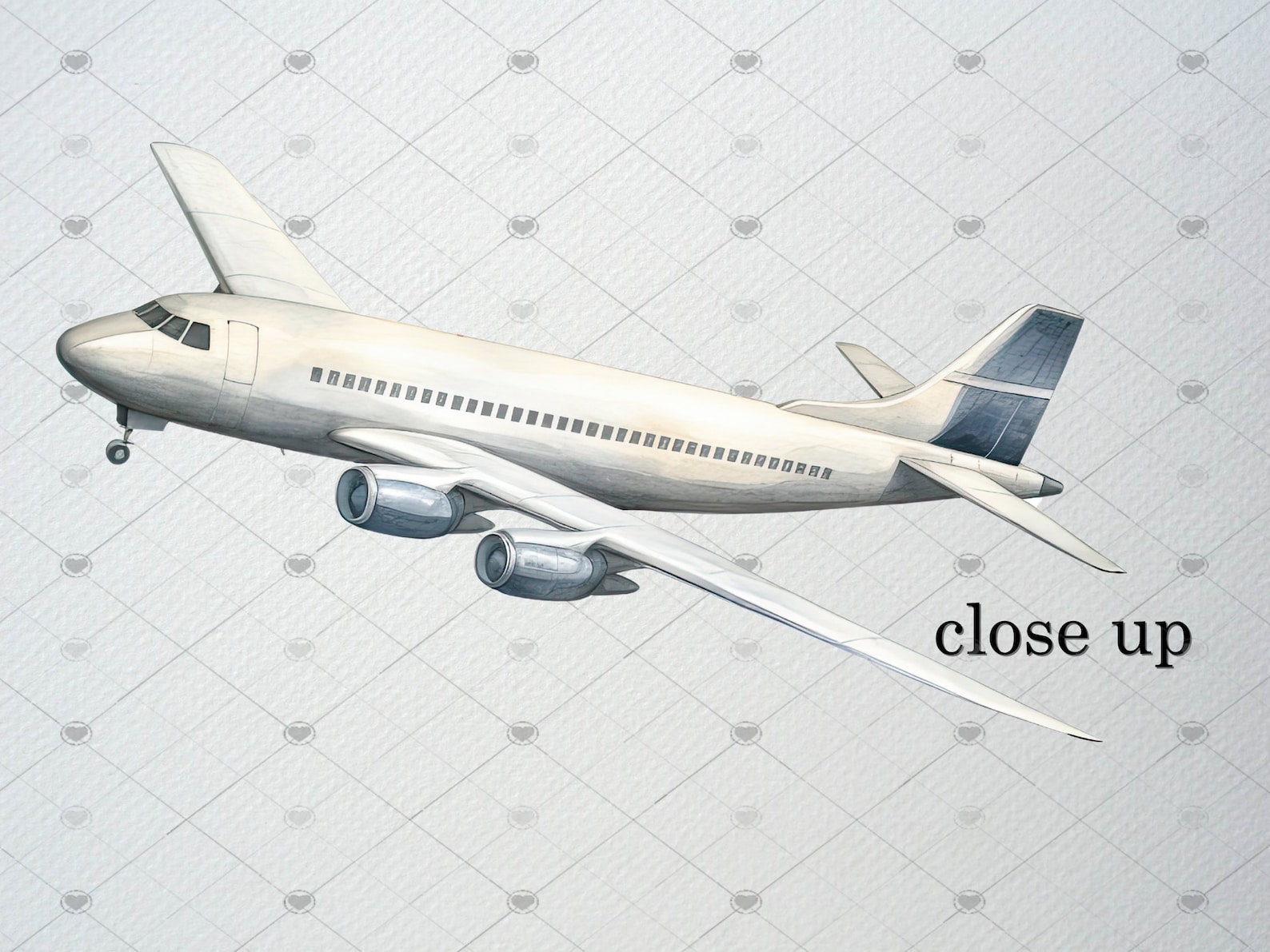 Watercolor Airplane Clipart Set: 25 PNG Transport Illustrations ...