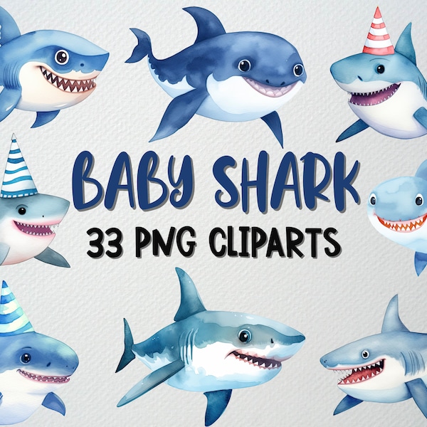 Shark Clipart - Etsy