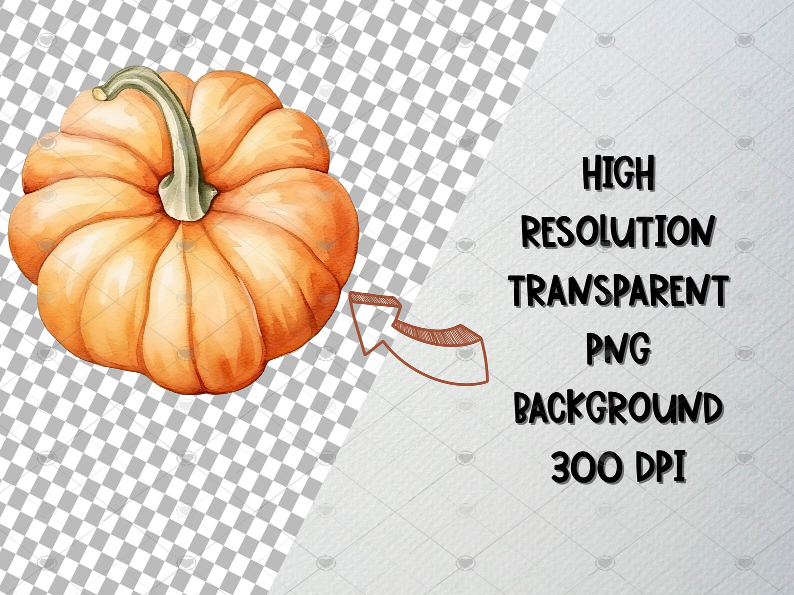 Watercolor Pumpkin Clipart Set of 50 PNG Files Fall Clipart - Etsy
