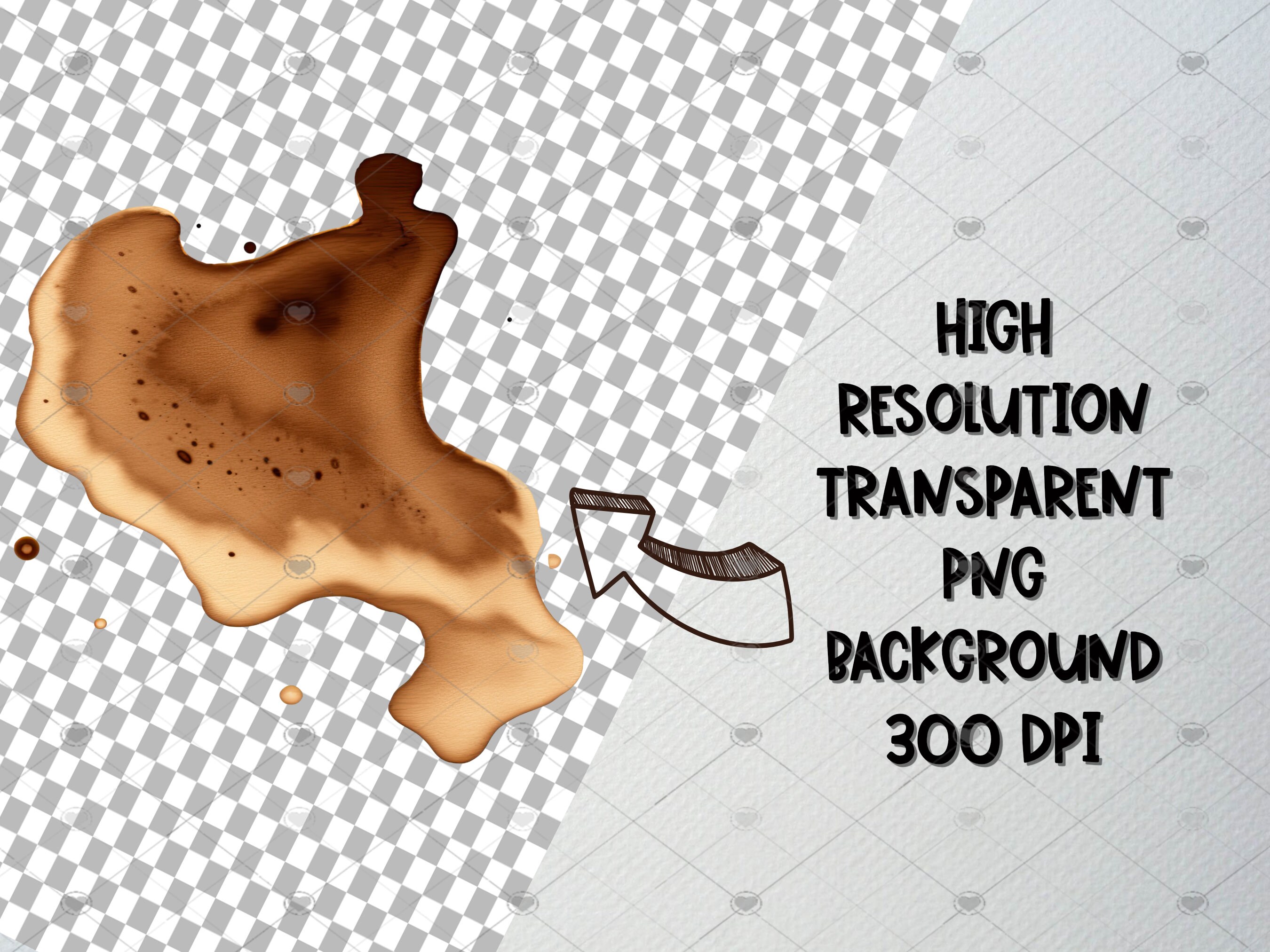 Watercolor Coffee Stains Clipart Set of 35 PNG Files, Coffee Ring ...