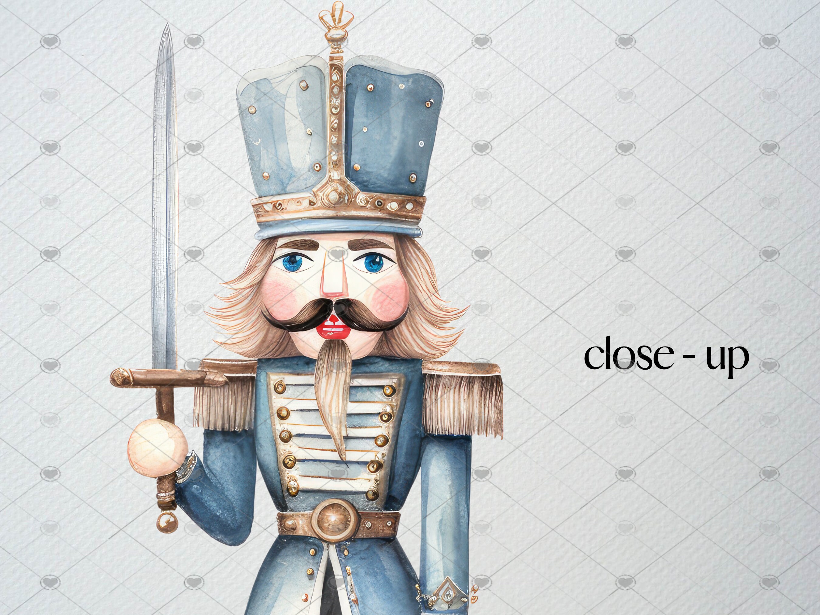 Watercolor Nutcracker Clipart Set of 40 PNG Files, Christmas Clipart ...