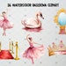 Watercolor Ballerina Clipart Set of 36 PNG Files Ballet - Etsy