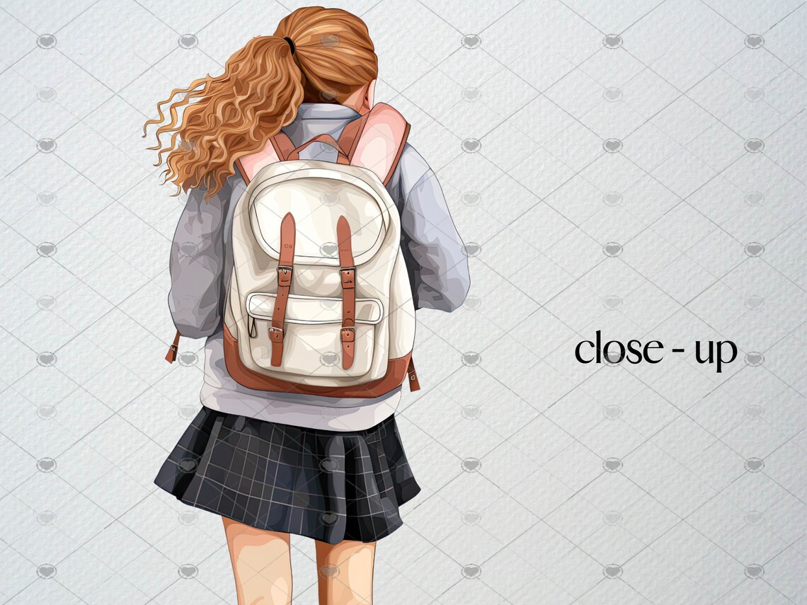 Watercolor Back to School Clipart Set of 50 PNG Files, Student Clipart ...