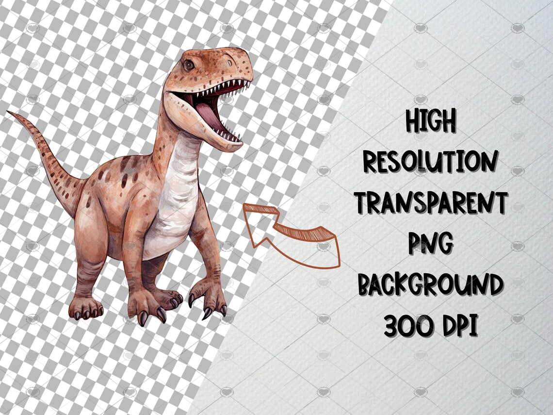 Watercolor Dinosaur Clipart Set of 30 PNG Files, Dino Clipart, Cute ...