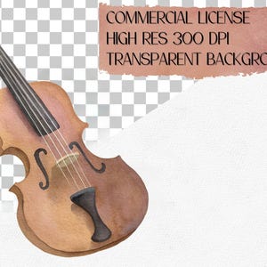 Watercolor Musical Instrument Clipart Set – 44 PNG, Music Clipart ...