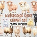 Watercolor Sheep Clipart Set of 45 PNG Files, Lamb Clipart, Sheep ...