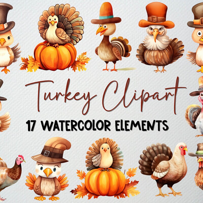 Watercolor Turkey - Etsy