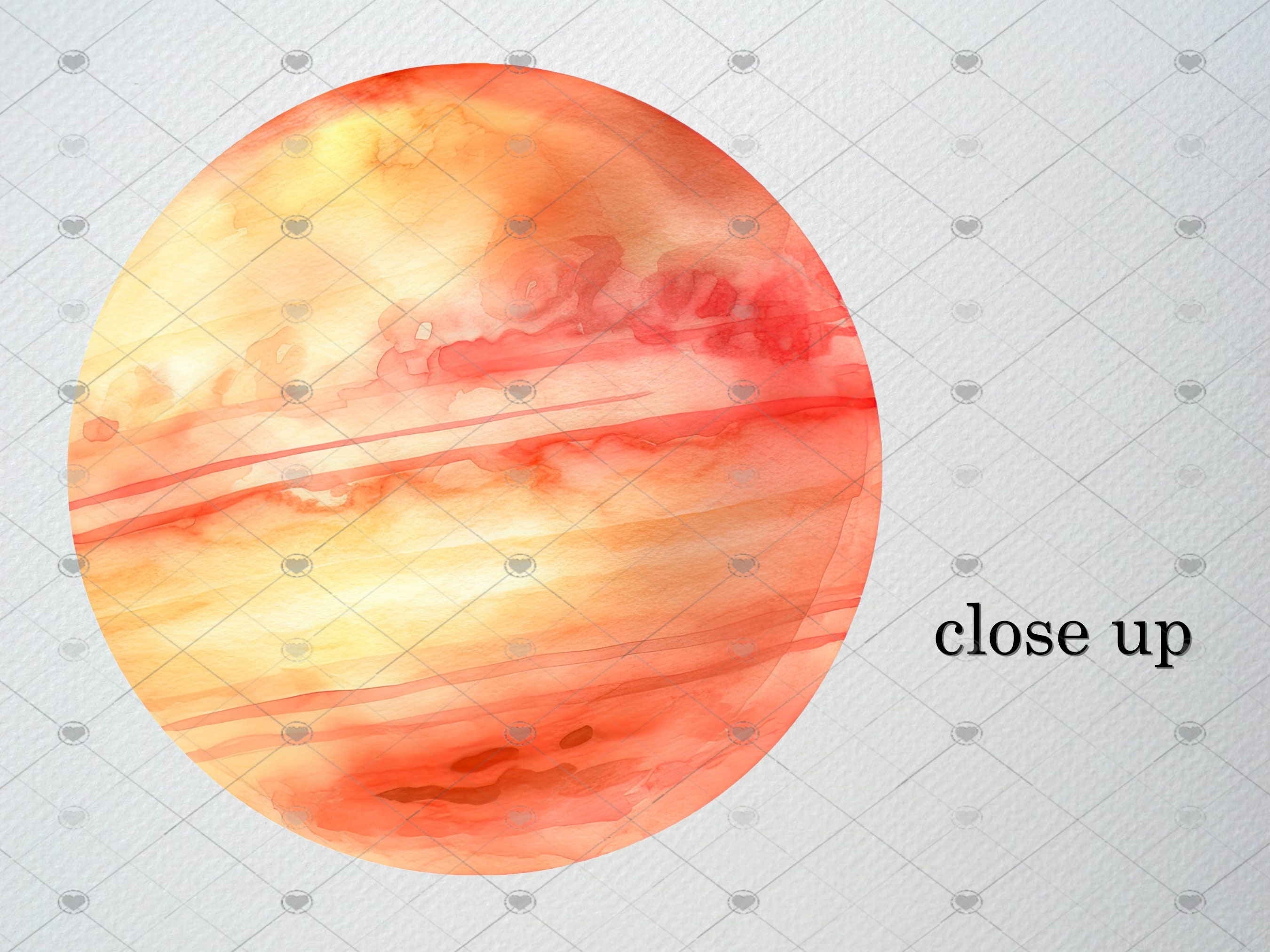 Watercolor Planet Clipart Set: Solar System PNG Graphics (commercial ...