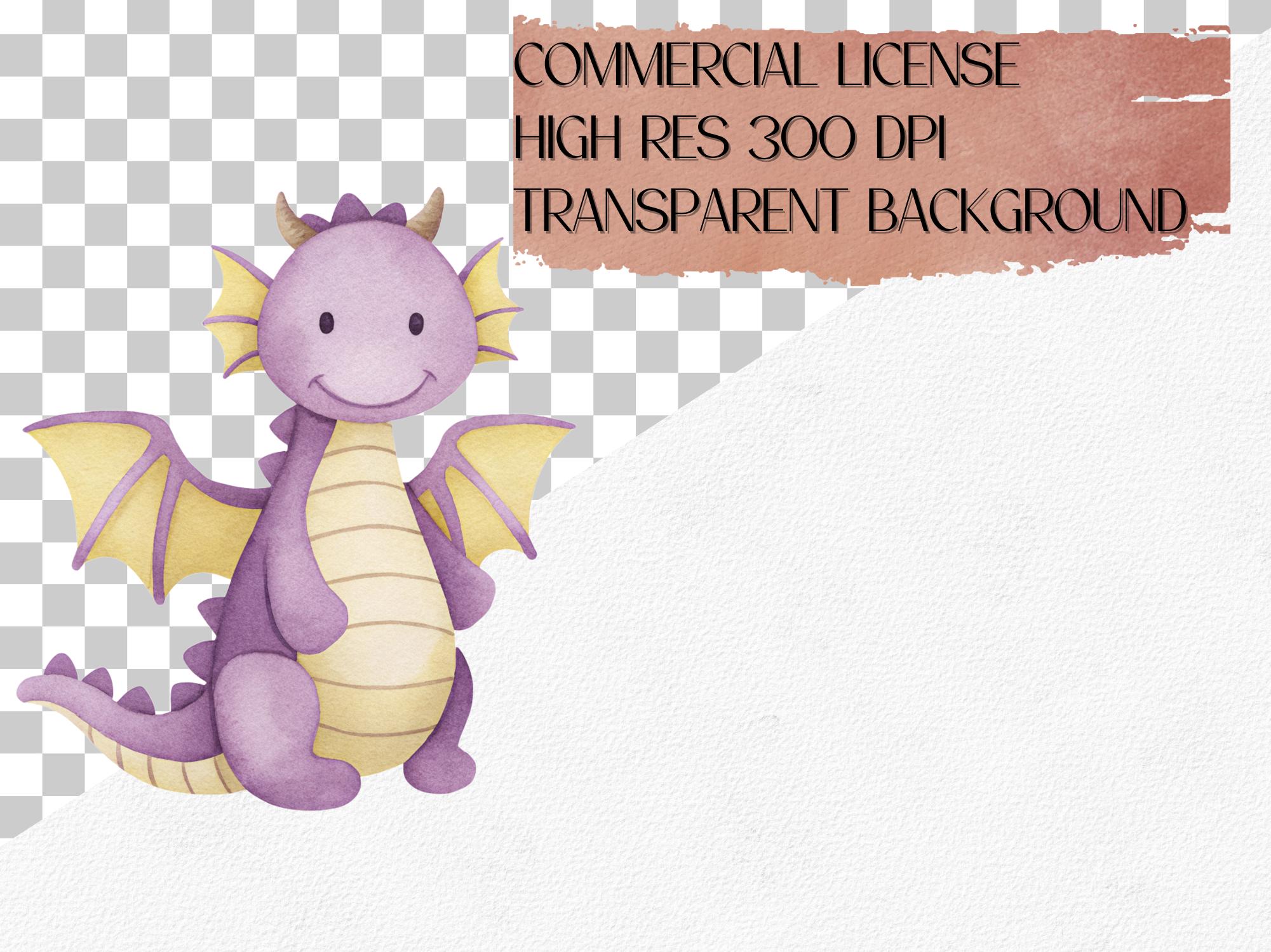 Watercolor Dragon Clipart Set, Fantasy Dragon Art, Baby & Cute Dragon ...