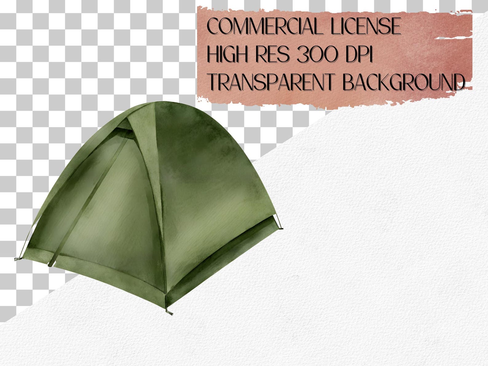 Watercolor Camping Clipart 72 PNG, Outdoor Adventure Clipart, Travel ...