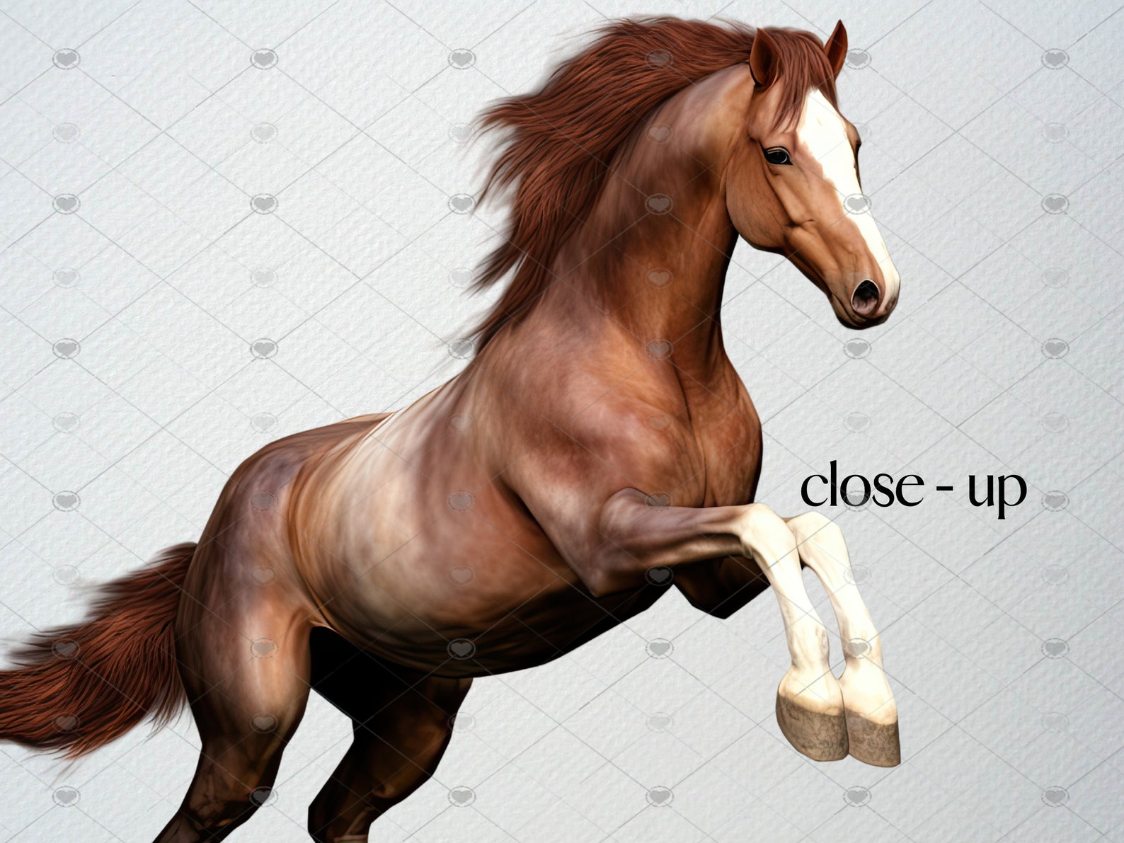 Watercolor Horse Clipart Set of 50 PNG Files, Farm Animal Clipart, Cute ...