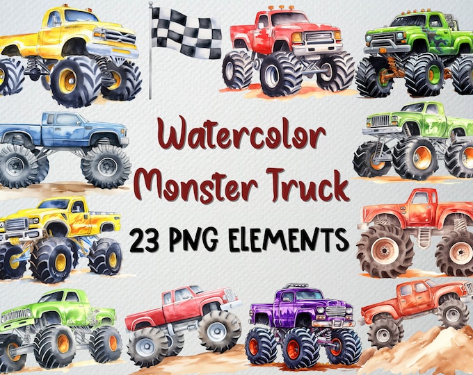 Monster Truck Clipart, Monster Trucks, Trucks Clipart, Cute Trucks ...