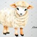 Watercolor Sheep Clipart Set of 45 PNG Files, Lamb Clipart, Sheep ...