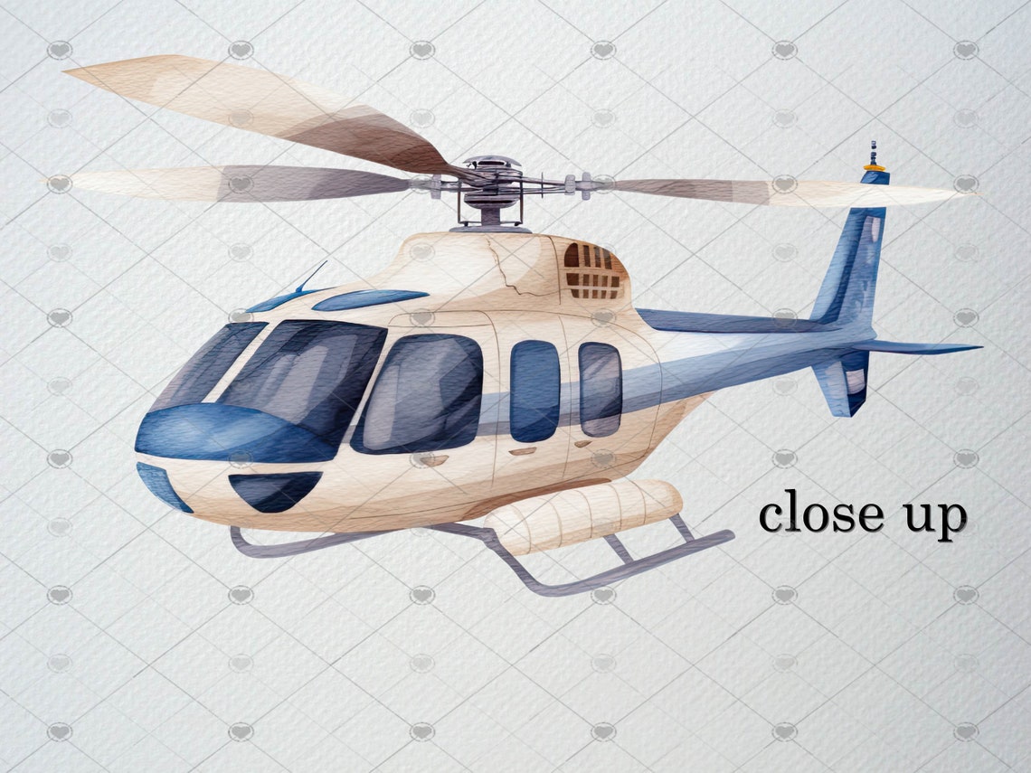 Watercolor Air Transport Clipart Set, Hot Air Ballon Clipart, Airplane ...