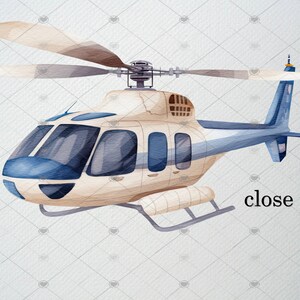 Watercolor Air Transport Clipart Set, Hot Air Ballon Clipart, Airplane ...