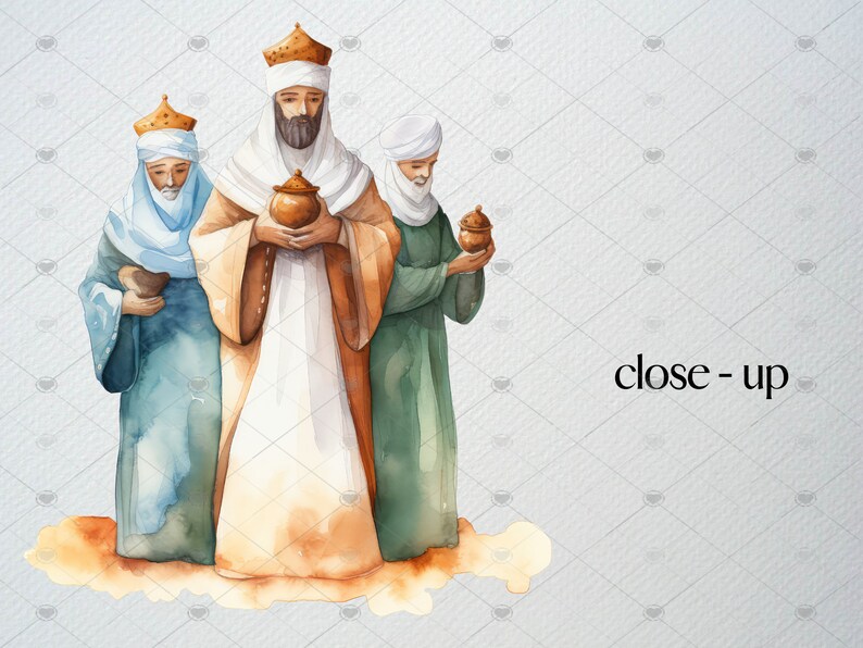 Watercolor Nativity Clipart Set of 46 PNG Files, Christmas Clipart ...