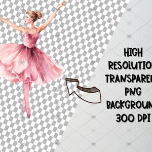 Watercolor Ballerina Clipart Set of 36 PNG Files Ballet - Etsy