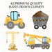 Watercolor Construction Clipart PNG, Construction Vehicles Clip Art ...