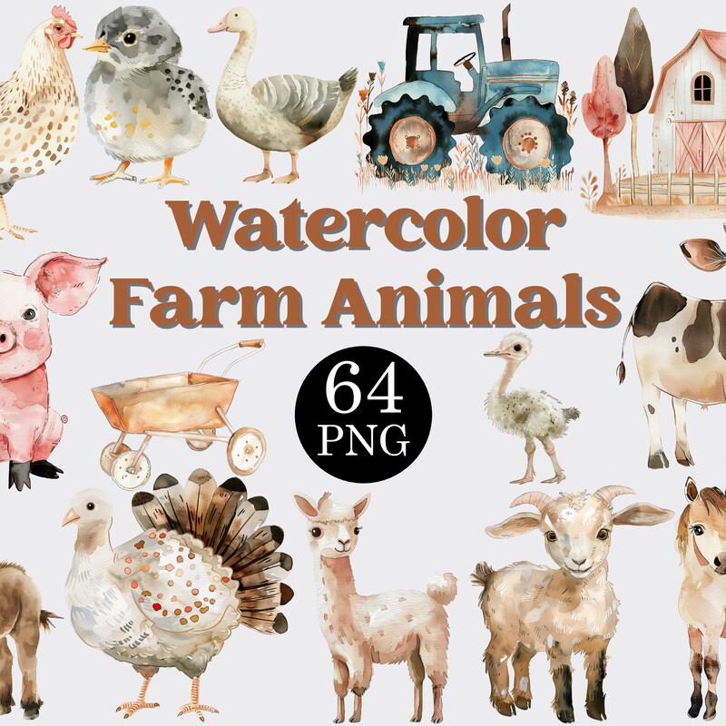 Farm Clipart - Etsy