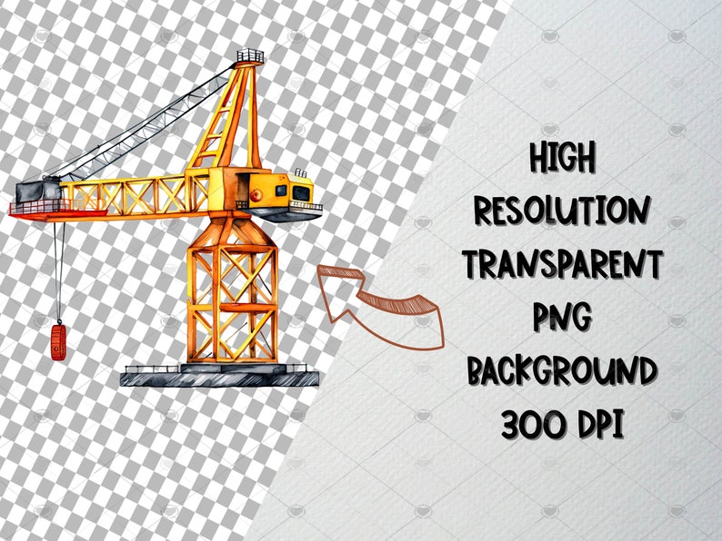 Watercolor Construction Clipart Set: 30 PNG Illustrations (commercial ...