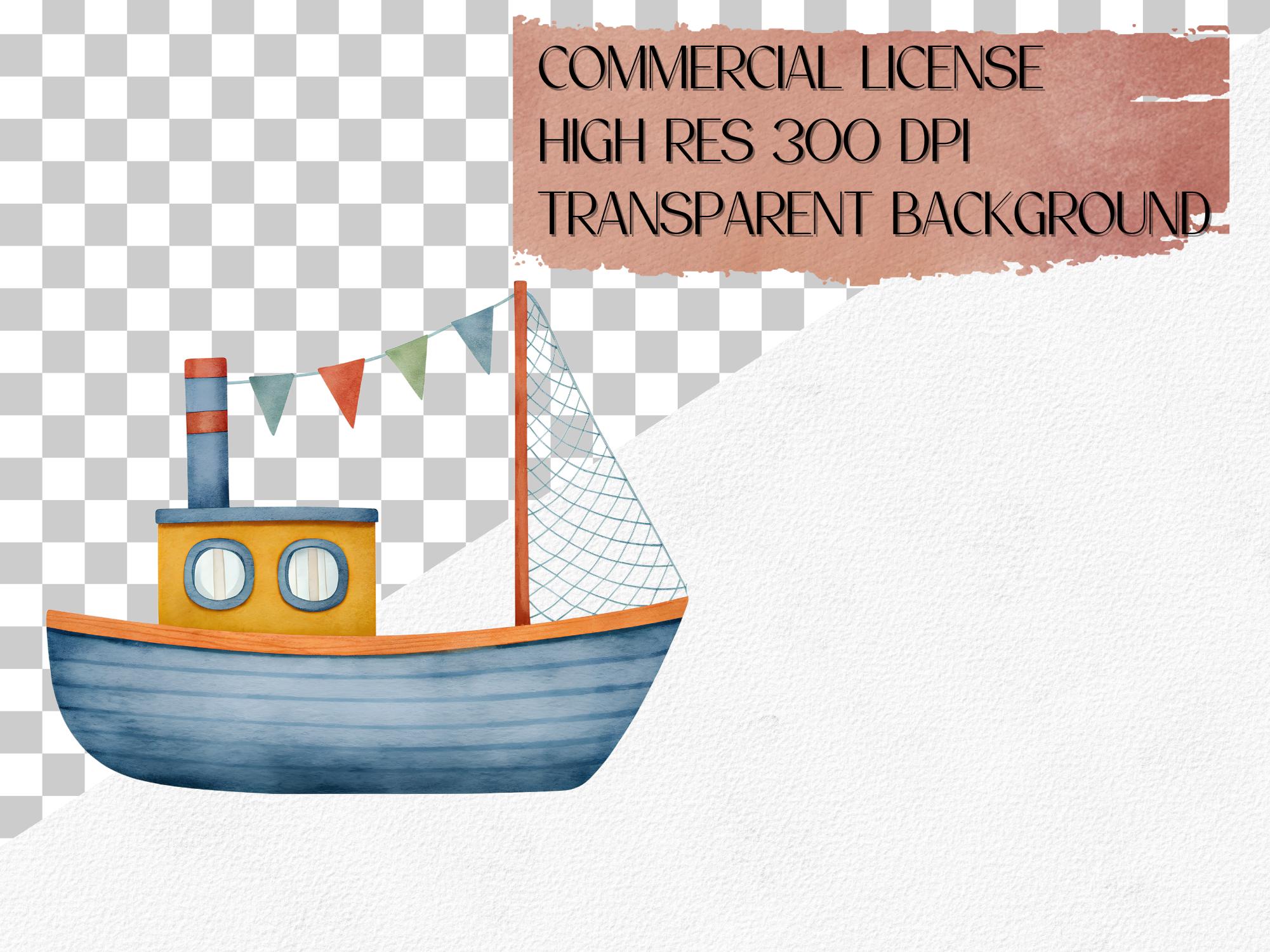 Watercolor Nautical Clipart: Ocean PNG Set (80 Files) - Etsy