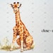 Watercolor Giraffe Clipart Set of 35 PNG Files, Baby Giraffe Clipart ...