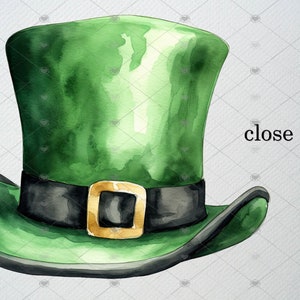 Watercolor St. Patrick's Day Clipart Set of 30 PNG Files, Clover ...