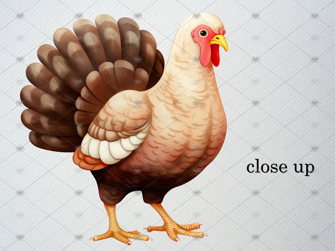 Watercolor Thanksgiving Clipart Set of 40 PNG Files, Fall Clipart ...