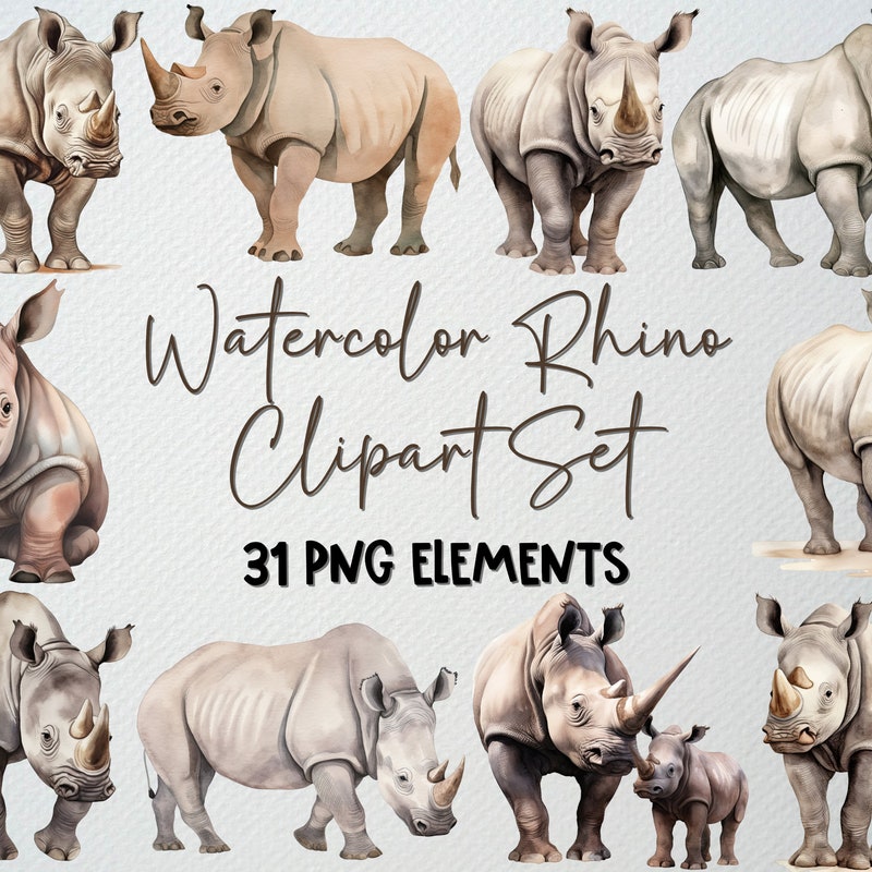 Rhinoceros Art - Etsy