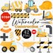 Watercolor Construction Clipart PNG, Construction Vehicles Clip Art ...