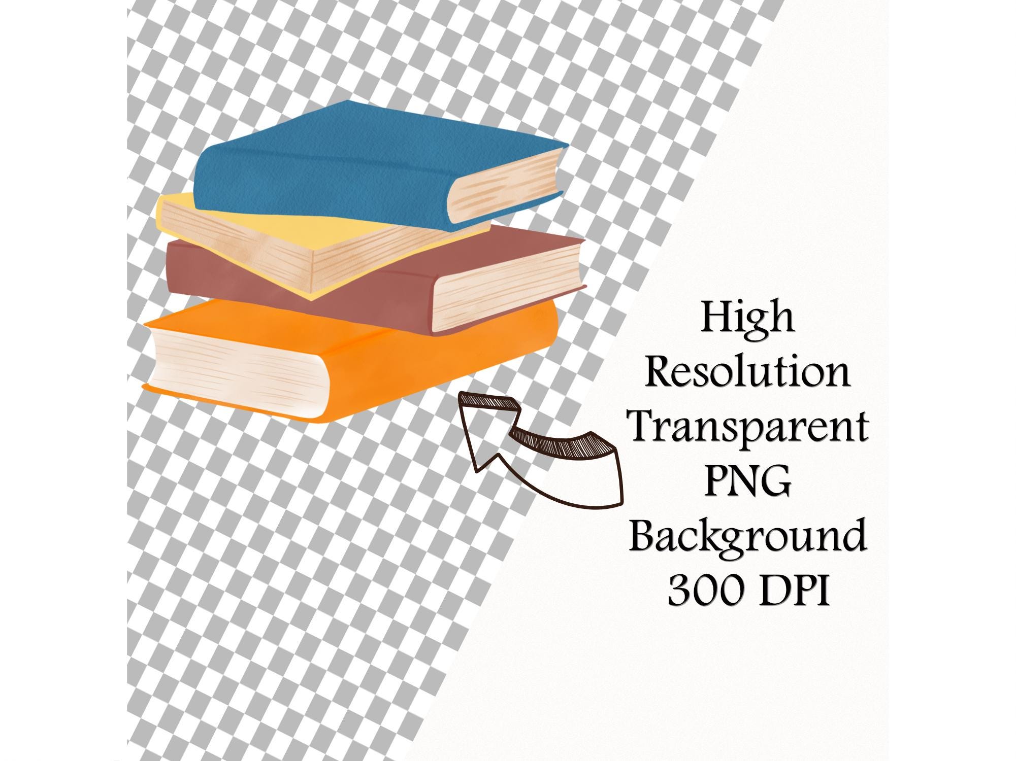 Watercolor Books Clipart Bundle: Hand-painted Illustrations (PNG) - Etsy