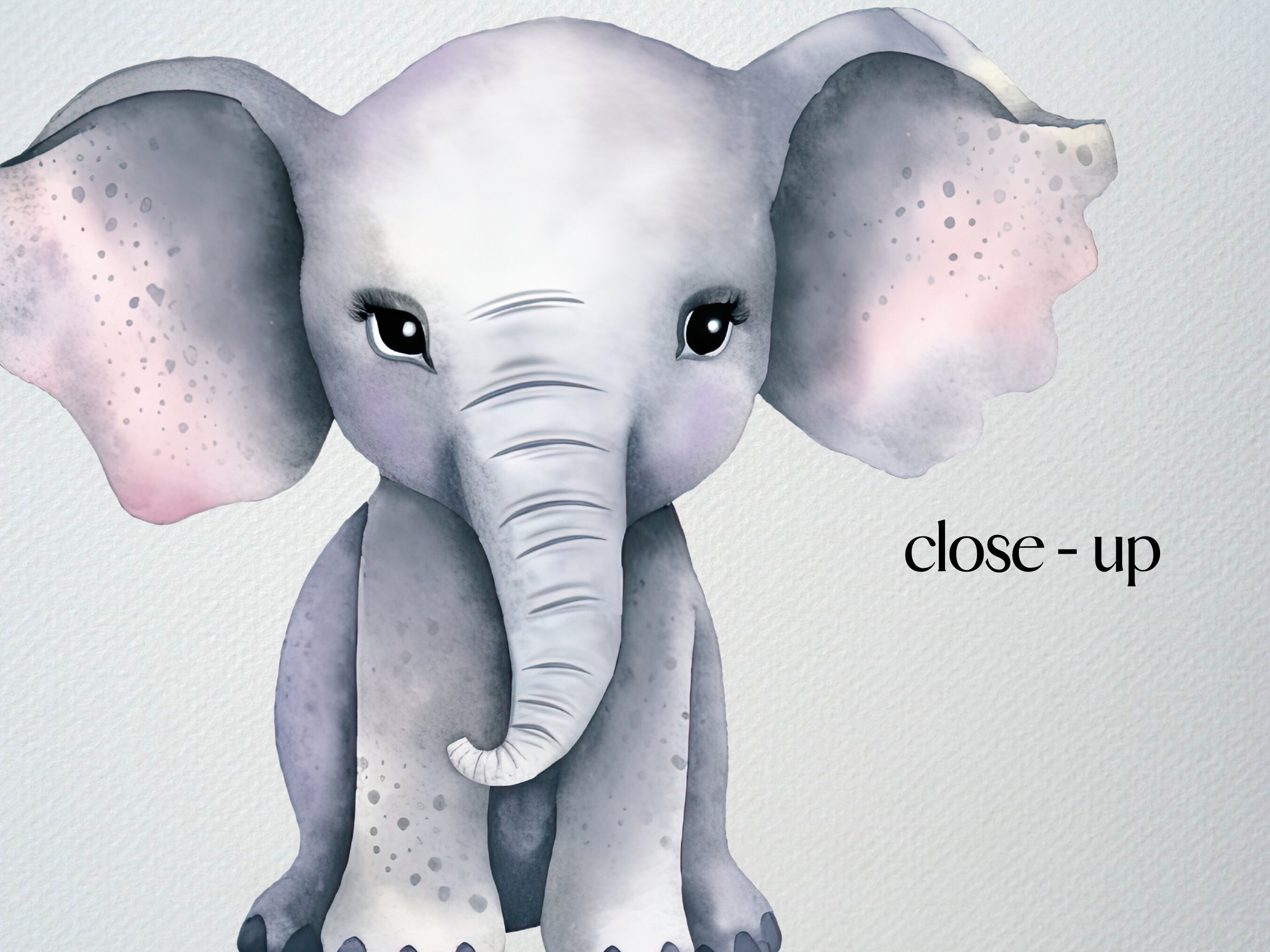 Watercolor Baby Elephant Clipart Set of 20 PNG Files, Baby Shower Clip ...